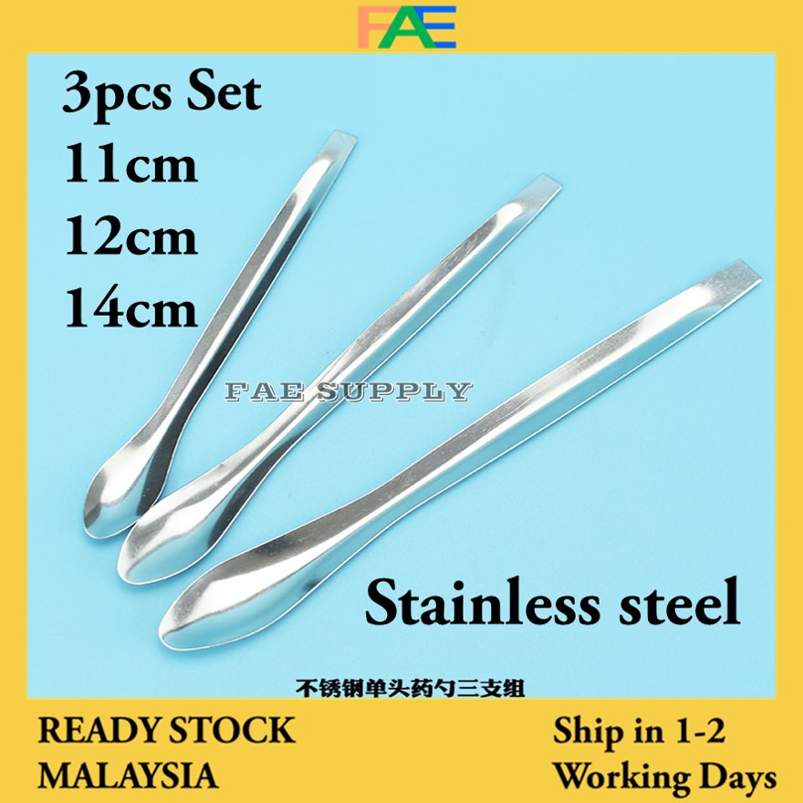 3pcs set Spatula stainless steel for Laboratory foods herbs powder ...