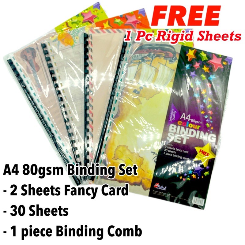 AKINA SAVE A4 80gsm Colour Binding Set 30'S / Folio set Paper Kertas ...