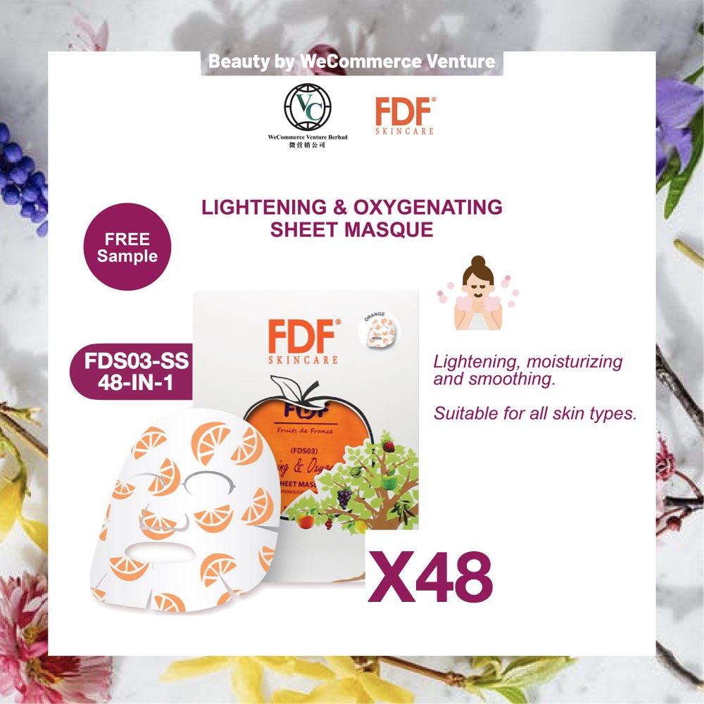 [WeCommerce] FDF Skincare Lightening & Oxygenating Sheet Masque 48pcs_Lightening Moisture ...