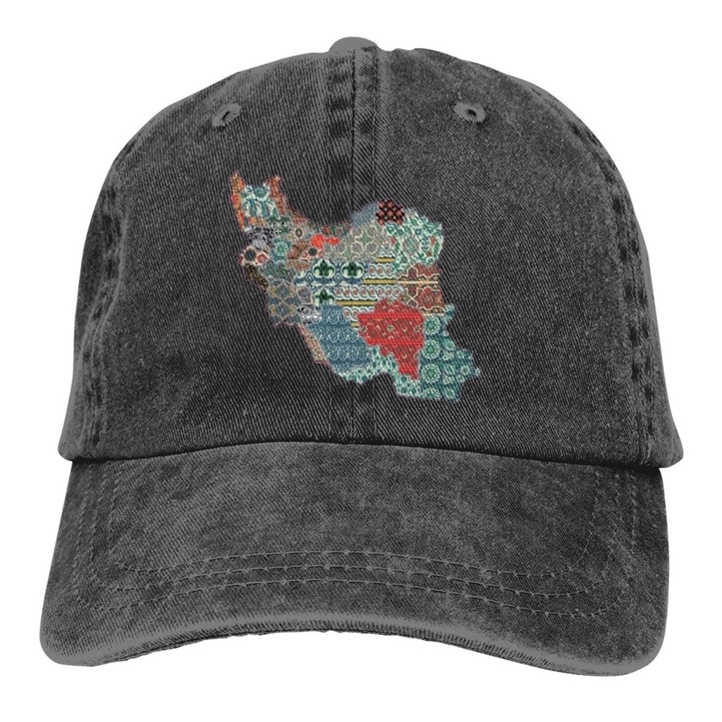 Map Of Iran With Iranian Patternsdesigns Motifs Summer Ins Style Caps ...