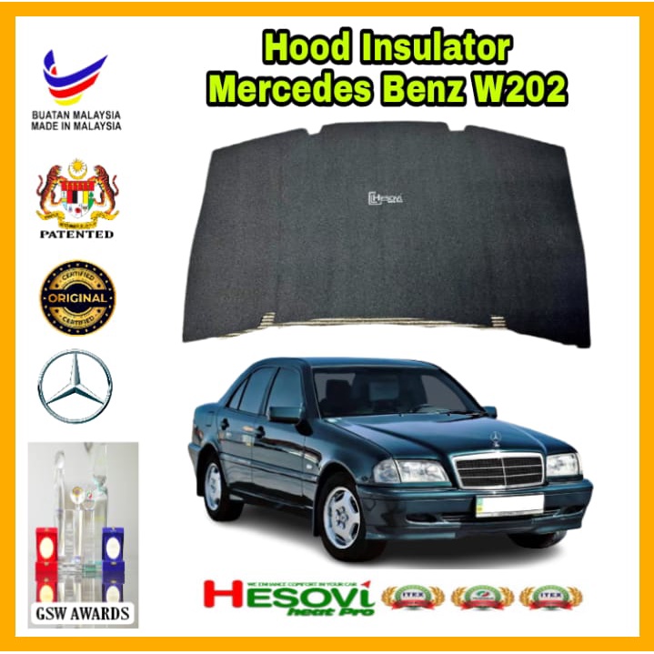 Mercedes-Benz W202 - HESOVI Bonnet / Hood Insulator for Soundproof ...