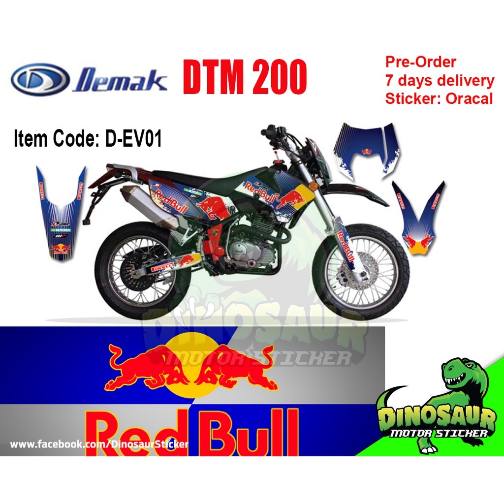 DTM 200 Sticker #Redbull | Shopee Malaysia