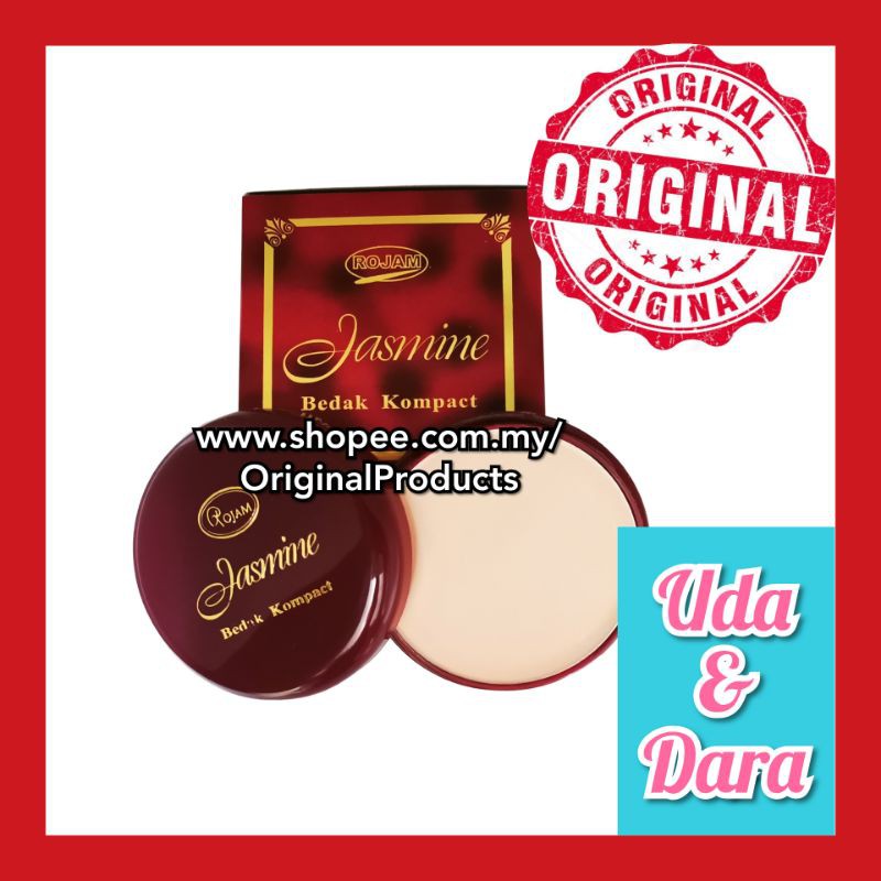 💯 Original HQ™ Bedak Compact Jasmine Rojam Padat Kompak Kompact Powder ...