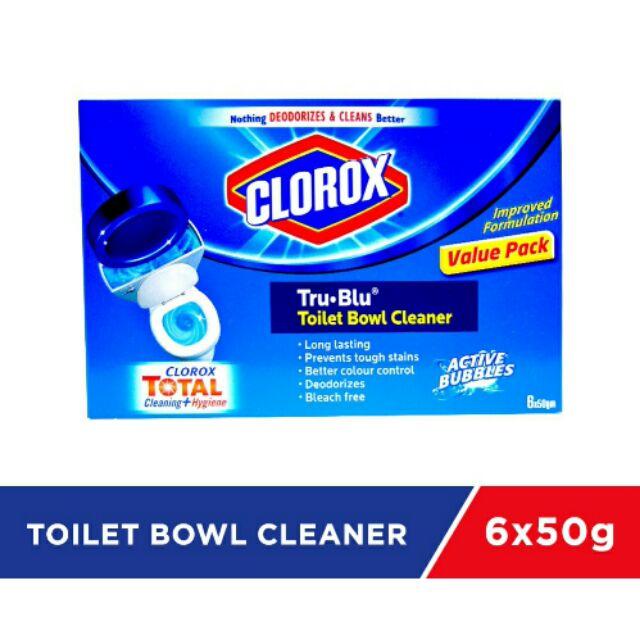Clorox Tru-Blu Toilet Bowl Cleaner (6×50g) | Shopee Malaysia