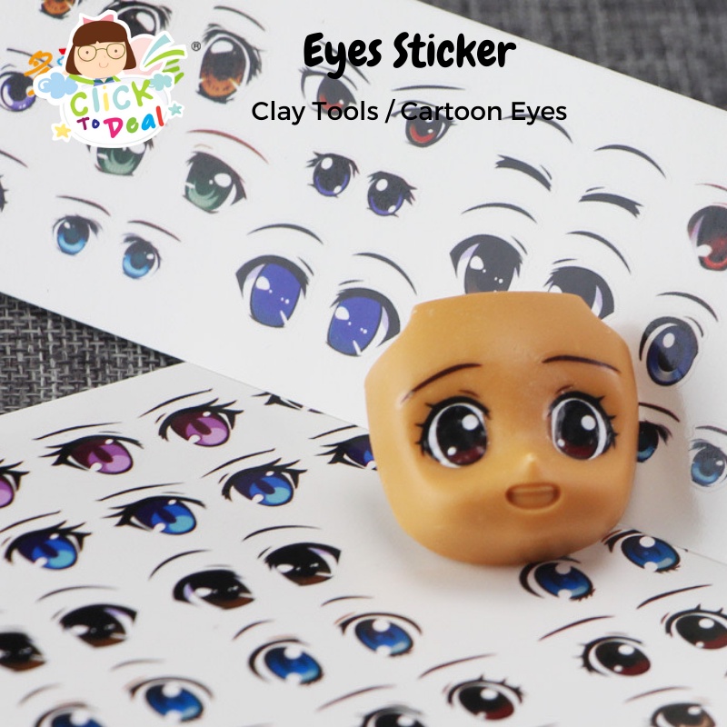 Eyes Sticker Air Dry Clay Sticker Clay Sticker | Shopee Malaysia