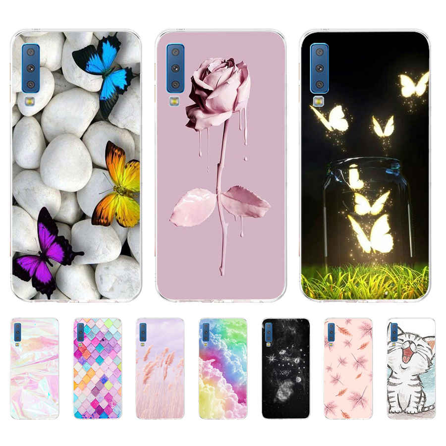 Samsung Galaxy A7 2017 a7 2018 Case Silicon Soft TPU Print Phone Cover ...