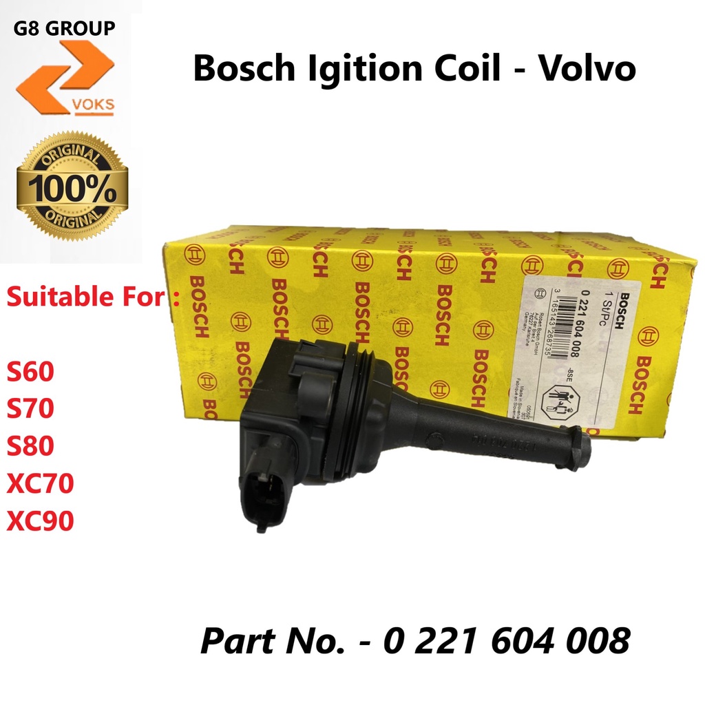 Bosch Ignition Coil - Volvo ( 0 221 604 008 ) | Shopee Malaysia