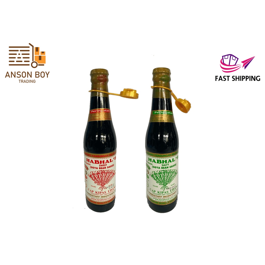 [READY STOCK] HABHAL'S KICAP KIPAS UDANG MANIS MERAH/MASIN HIJAU 345ml ...