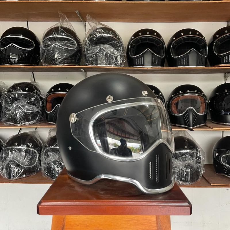 Simpson M50 Black Matte Helmet/Vintage Vintage Cakil Custom Helmet ...