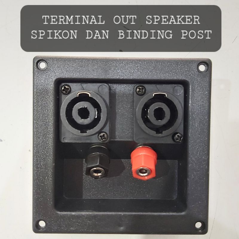 Terminal Box Speaker SPEAKON Box 2IN1 2 Pin Spicon Plastic Binding Post ...