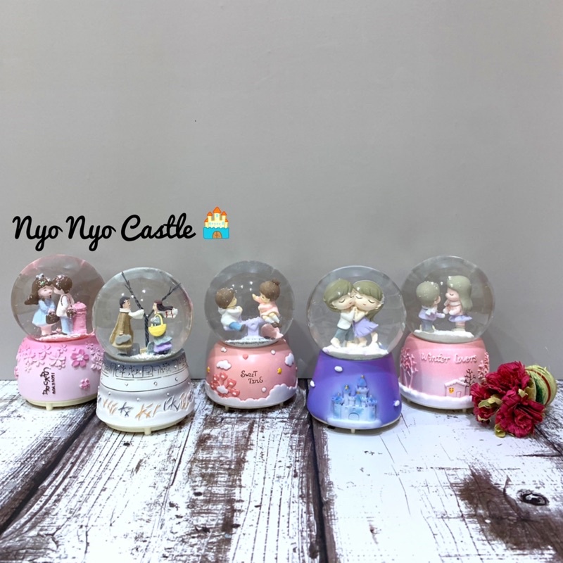 Snowball/glass Ball Display Music Box Medium Lamp Korean Couple ...