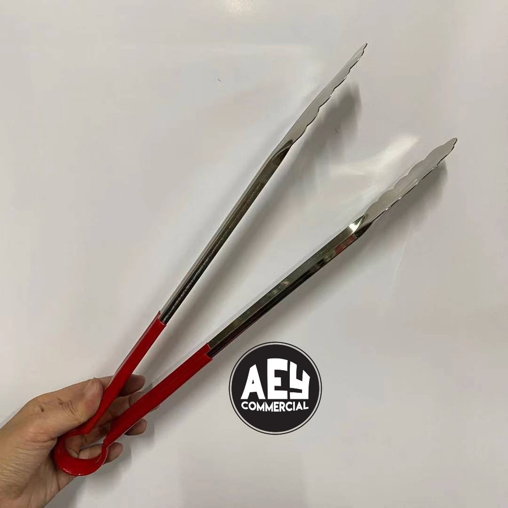 Food Tongs with Rubber (black, red) | Shopee Malaysia