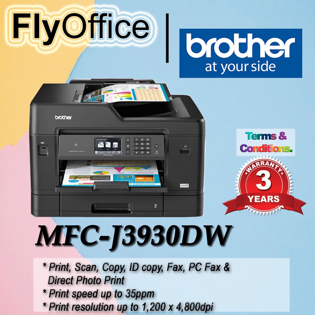 Brother MFC-J3930DW All In 1 with A3 Print Duplex A3 Scan WiFi Network Printer | Shopee Malaysia