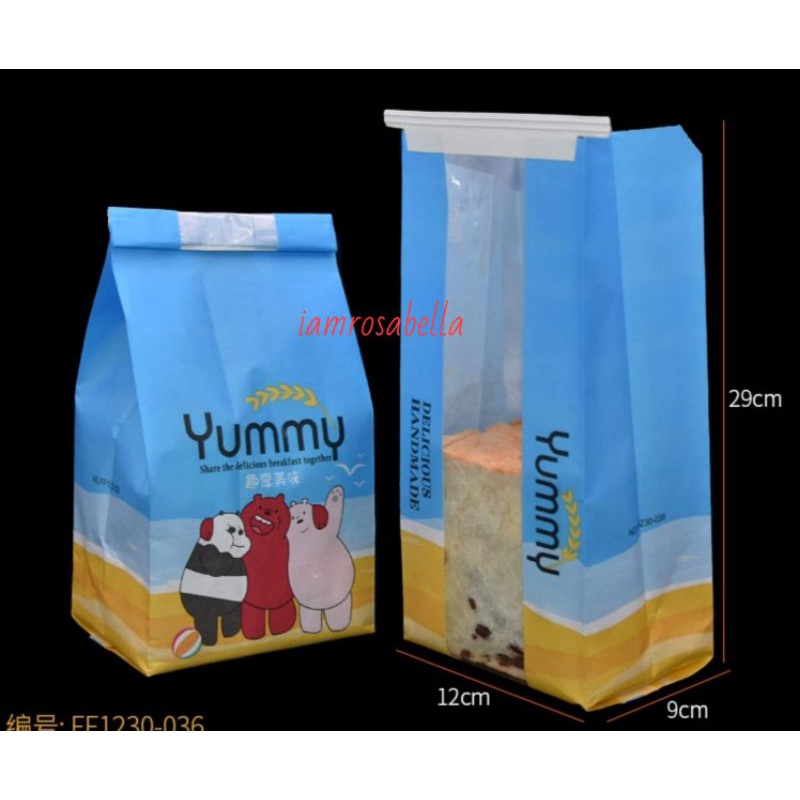 (5pcs/set) Toast Bag / Bread Bag /Bekas Roti Plastik Transparent Window ...