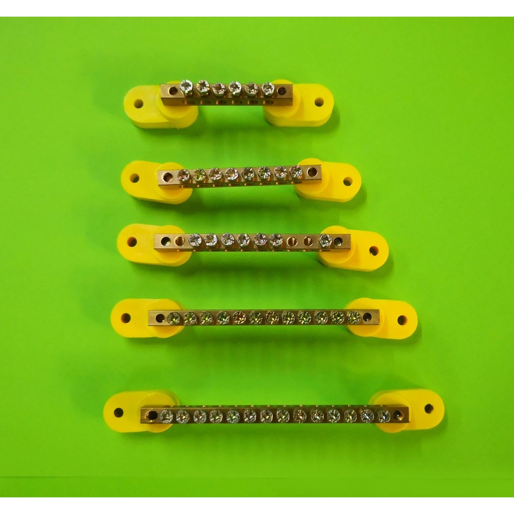 Busbar Brass Neutral Link 40A with yellow base | Shopee Malaysia