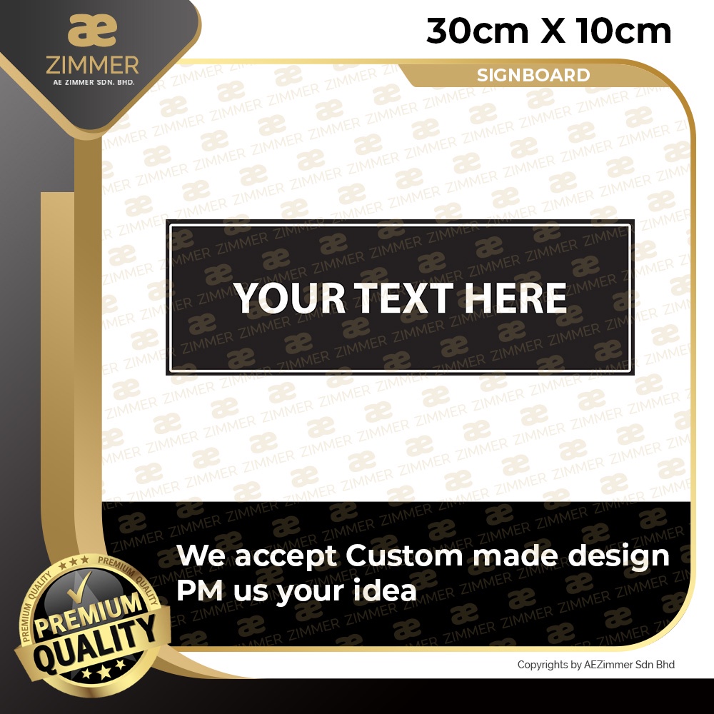 Sign Board 10x30cm (We accept custom made) | Shopee Malaysia