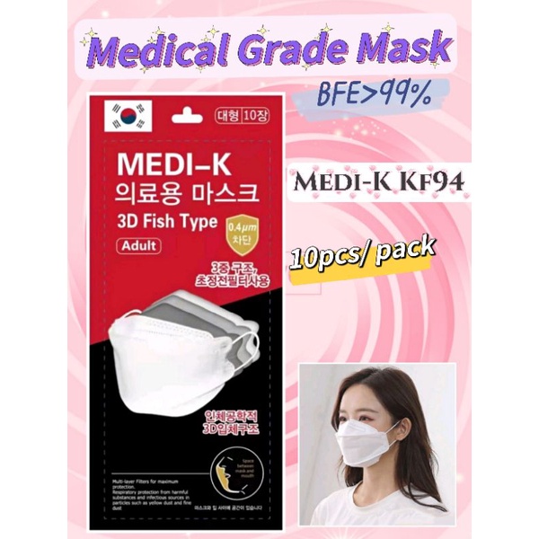 MEDI-K KF94 medical mask 10pcs ready stock in Malaysia | Shopee Malaysia