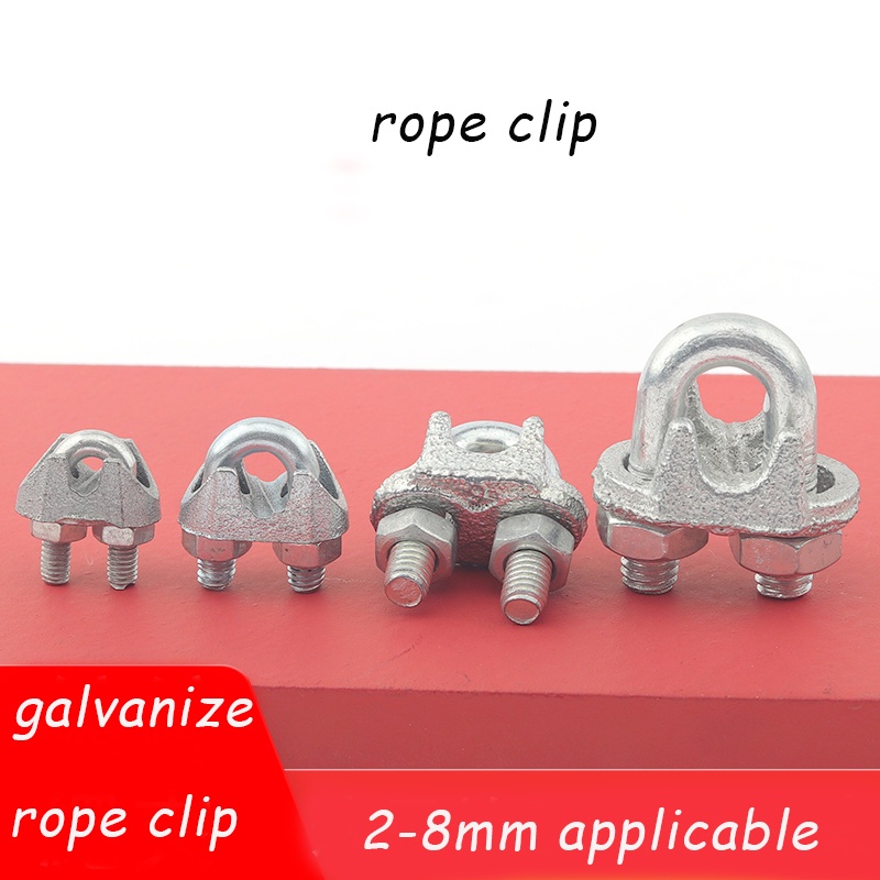 Galvanized Steel Wire Rope Chuck Clip U-Shaped M2-M5 Cat Scratch Buckle ...