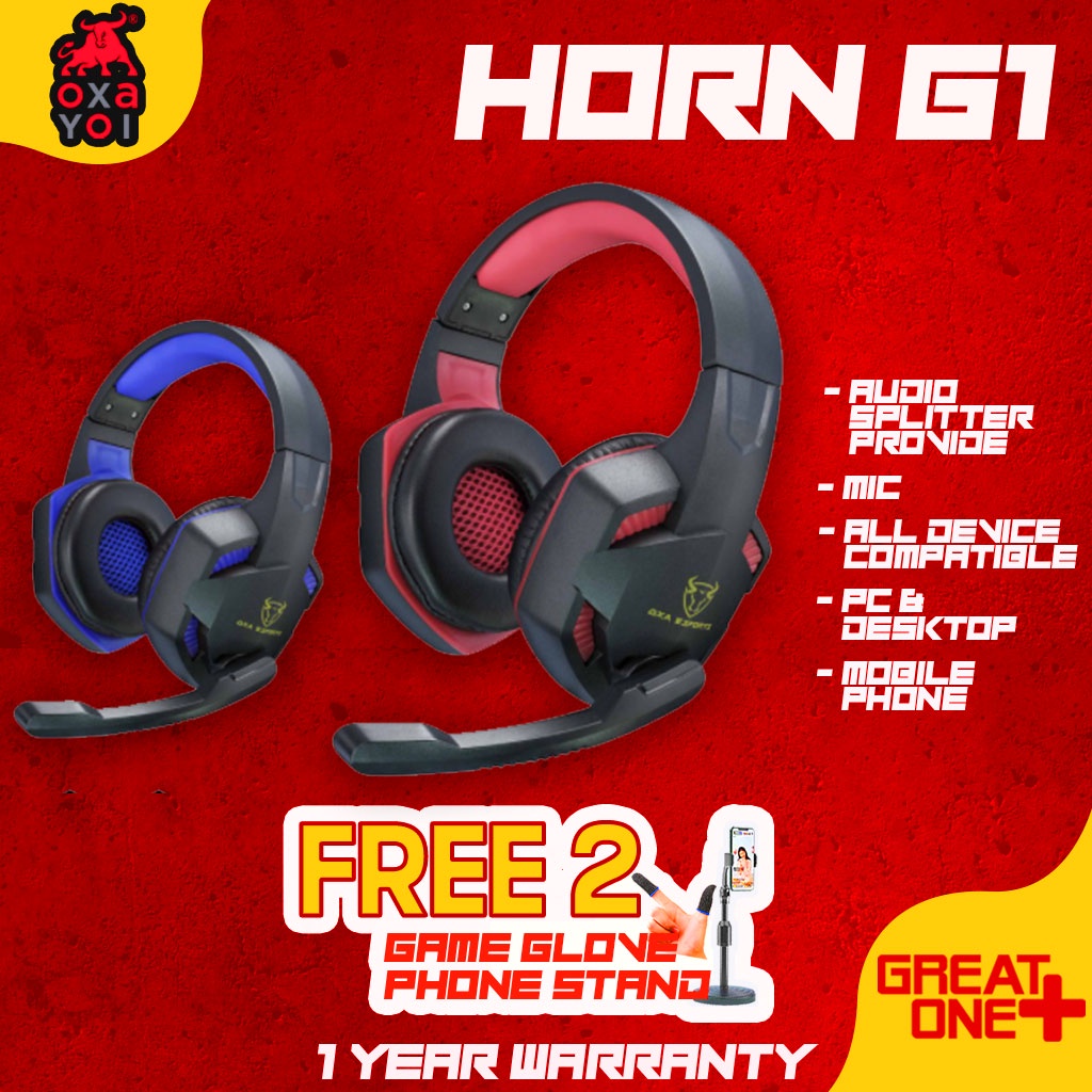 OXA ESORTS OX HORN G1 GAMING Double Bass Headset Gaming Headphone With ...
