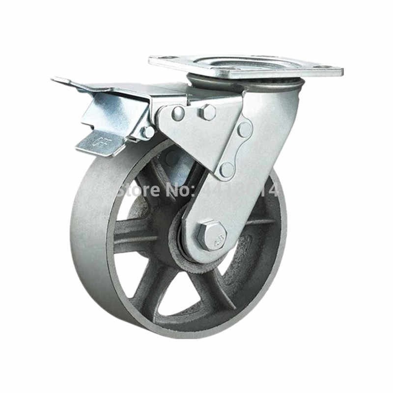 Heavy Duty 4'' 6" Cast Iron Castor Wheels Trolley Caster | Shopee Malaysia