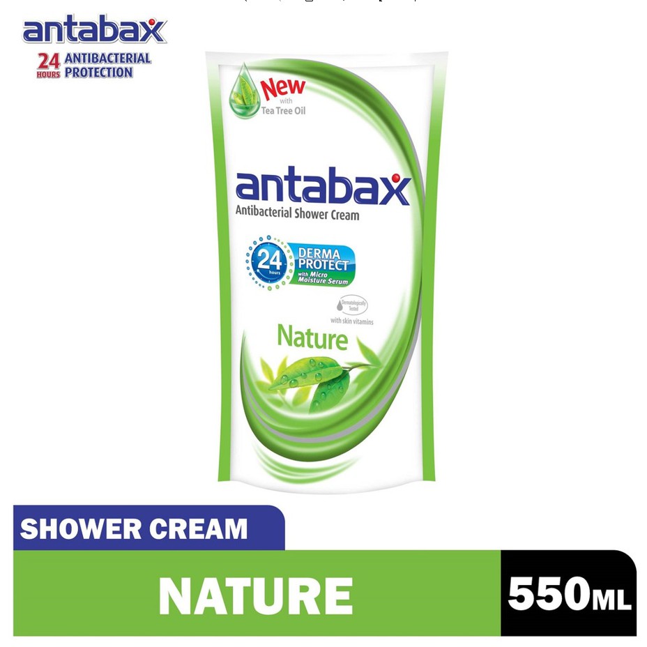 Antabax Antibacterial Shower Cream Body Wash Shampoo Gel (550ml Refill ...