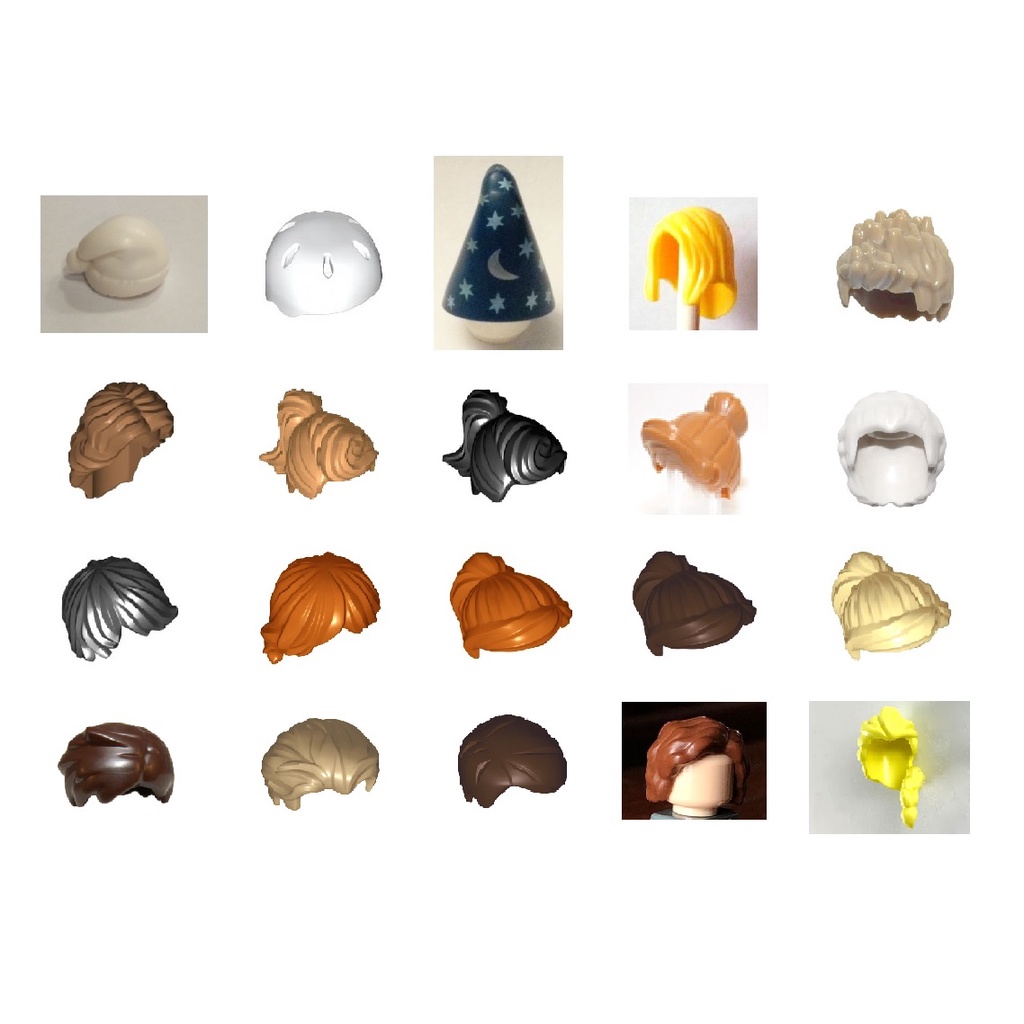 LEGO Accessories - Minifigure Hair Piece | Shopee Malaysia