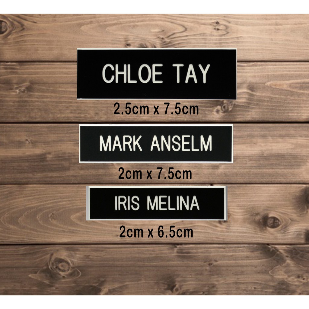 BLANK ROWMARK (USA) BLACK/WHITE NAME TAGS 2.5mm (Wholesale) with ...