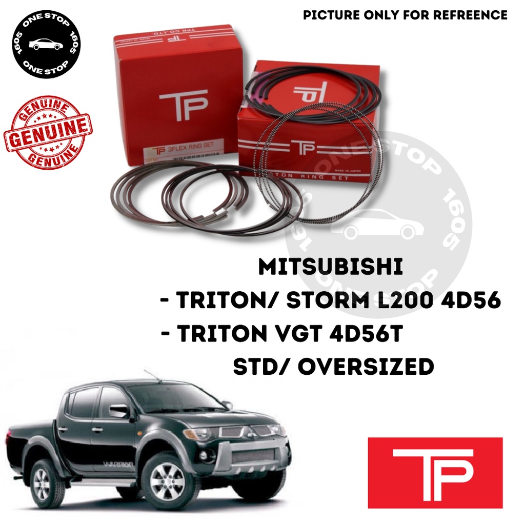 MITSUBISHI TRITON STORM L200 4D56 4D56T VGT TP JAPAN/ RIK PISTON RING ...