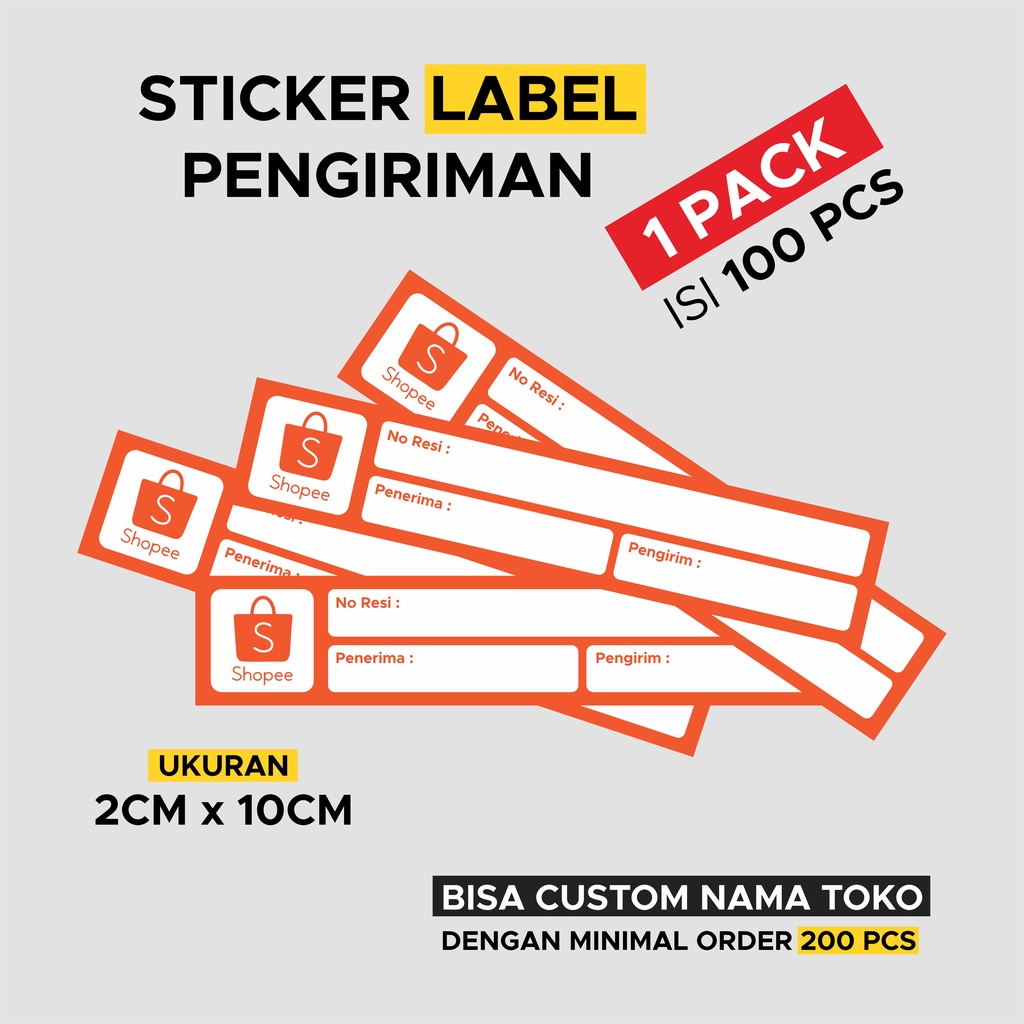 [1 Pack] Shipping Label Sticker (2x10 cm) | Shopee Malaysia