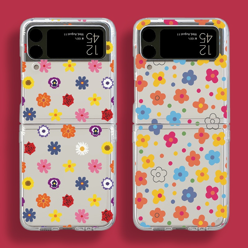 Fashion Flowers casing for Samsung Galaxy ZFlip 4/Z Flip 3 5G Hard PC ...