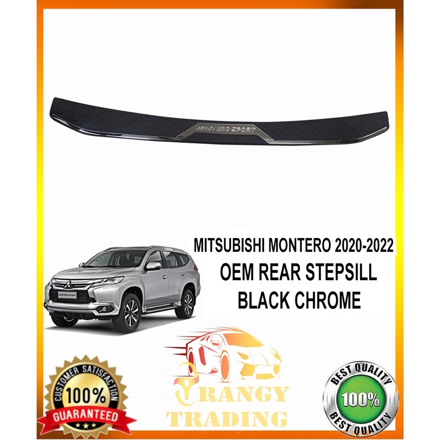 Mitsubishi Montero 2020 to 2025 OEM Rear Stepsill Black Chrome V2 2021 ...