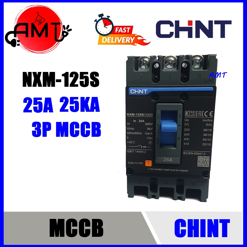 CHINT MCCB 3P NXM-125S 25KA 25A | Shopee Malaysia