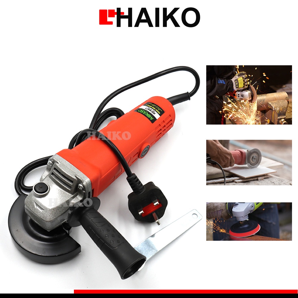 Angle Grinder 4" 100% Copper Motor 850watt Pengisar 4" 100% Tembaga ...