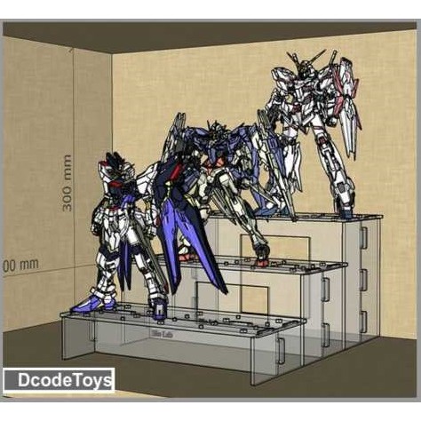 3 Layer Acrylic Toys Display Stand for Multi Functional 1/6 action figure SHF Figma Saint Seiya ...