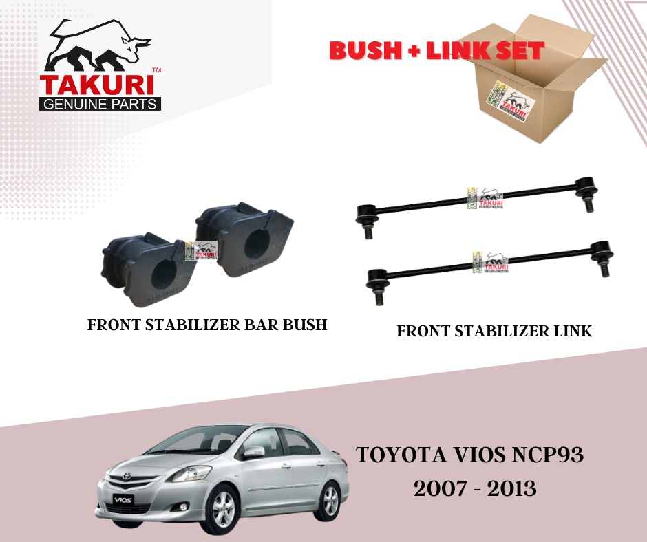 TOYOTA VIOS NCP42 (2002 - 2007) NCP93 (2007-2013) NCP150 (2013-2022) FRONT STABILIZER BAR BUSH ...