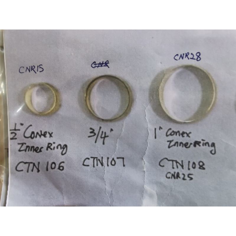 CONEX Inner Ring for Copper fitting 1/2 3/4 dan 1(Inch) / Cincin ...