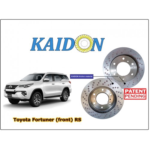 Toyota Fortuner disc brake rotor KAIDON (front) type "RS" spec | Shopee ...