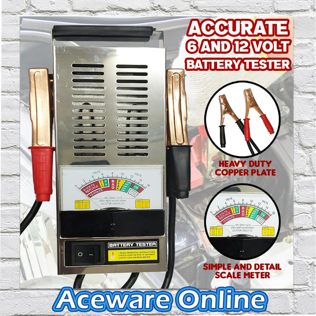 6 AND 12 VOLTAGE BATTERY LOAD TESTER FOR ANALYZE CAR, LORRY, MOTORCYCLE ...