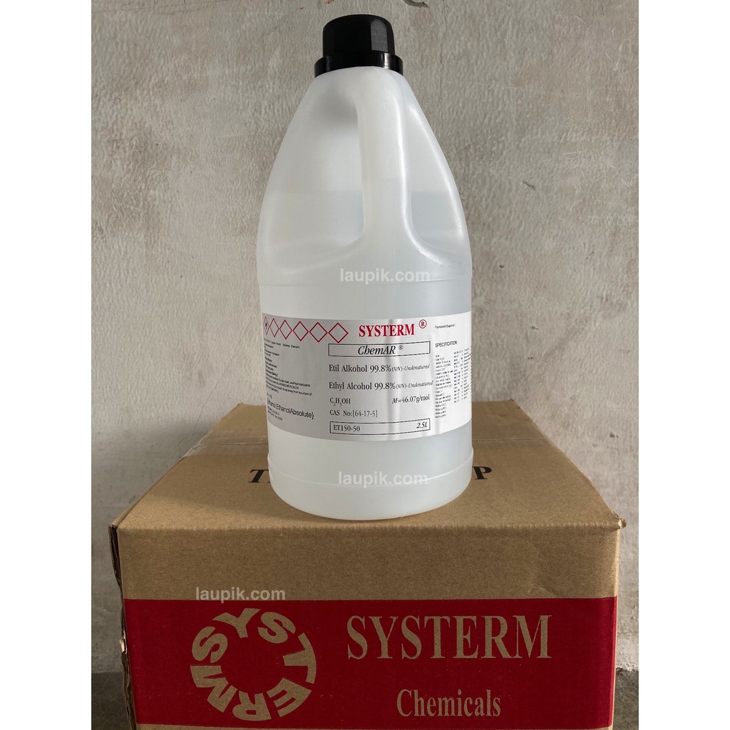 Alcohol / Ethanol / Ethyl Alcohol (UN-DENATURED, Absolute) AR 99.8% SYSTERM | Shopee Malaysia