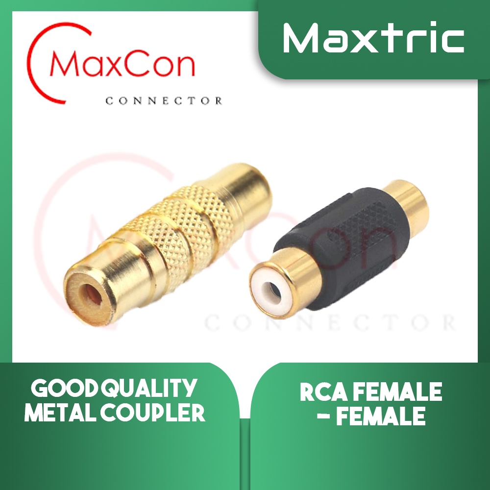 Maxcon RCA FEMALE TO FEMALE GOLD COUPLER / METAL GOLD COUPLER - EA-47G ...