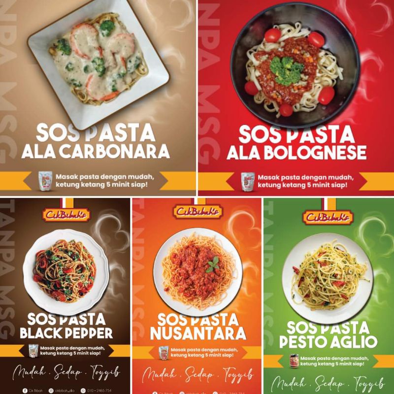 Ready to Eat pes/sos pasta bolognese/Carbonara/black pepper/aglio olio ...