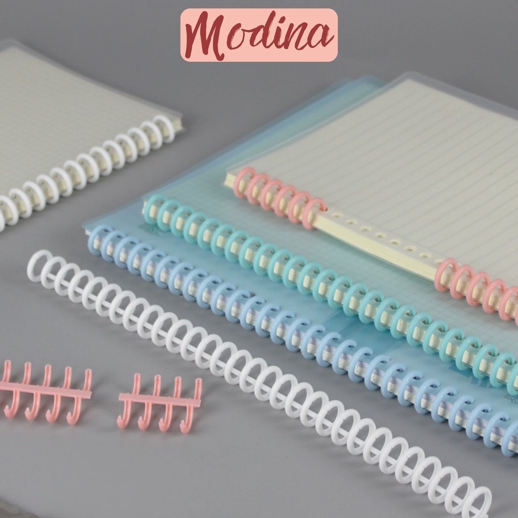 XO Modina spring-bound plastic shackle, A5 A6 B5 A4 size plastic ...