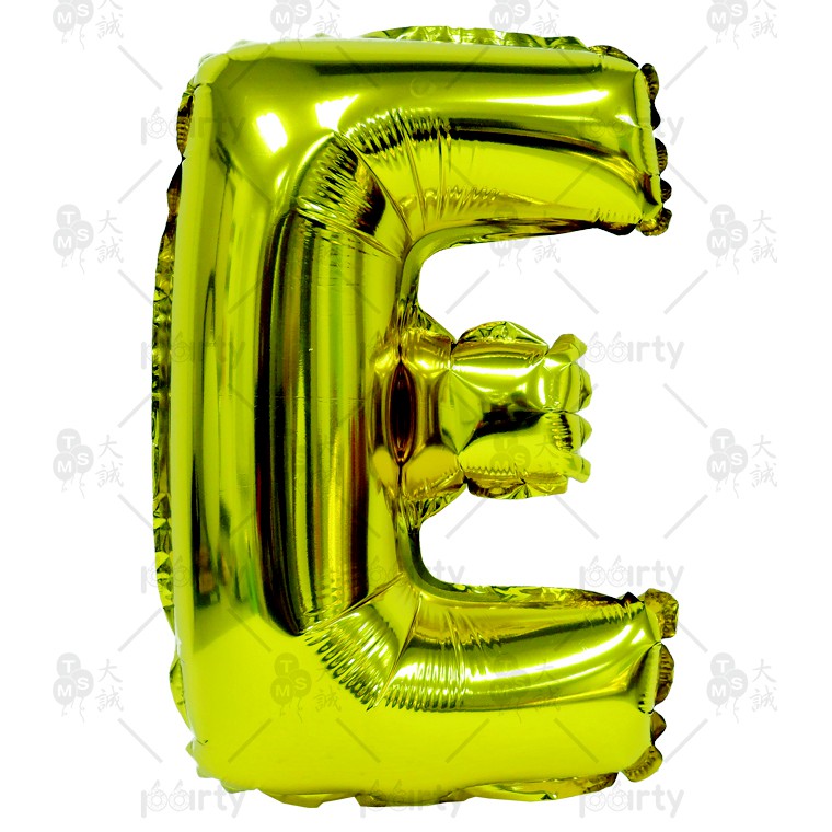 Foil Balloon - 16inch Foil Balloon Alphabet E - Gold 16寸金色数字铝气球套装 Belon ...