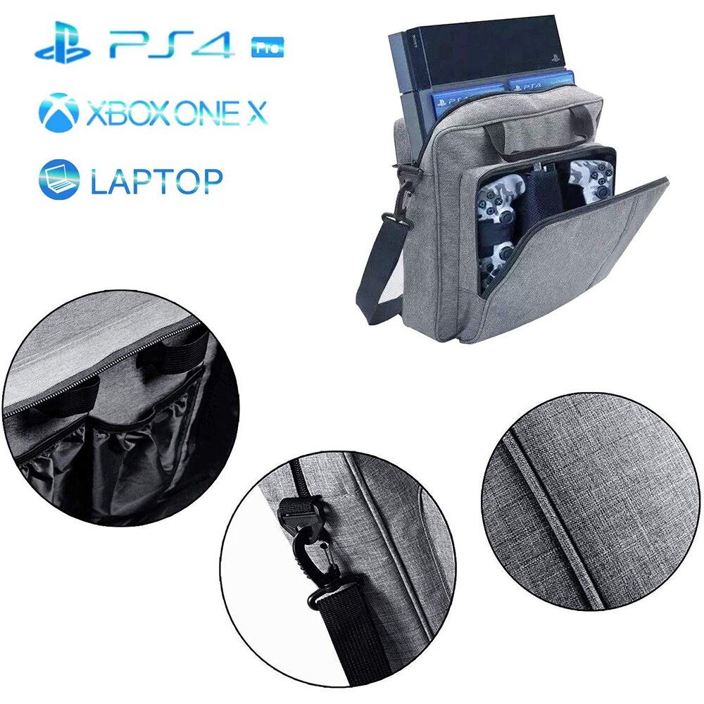 PS4 PRO/PS4 SLIM Game System Bag Canvas Carry Bag Case Protective ...
