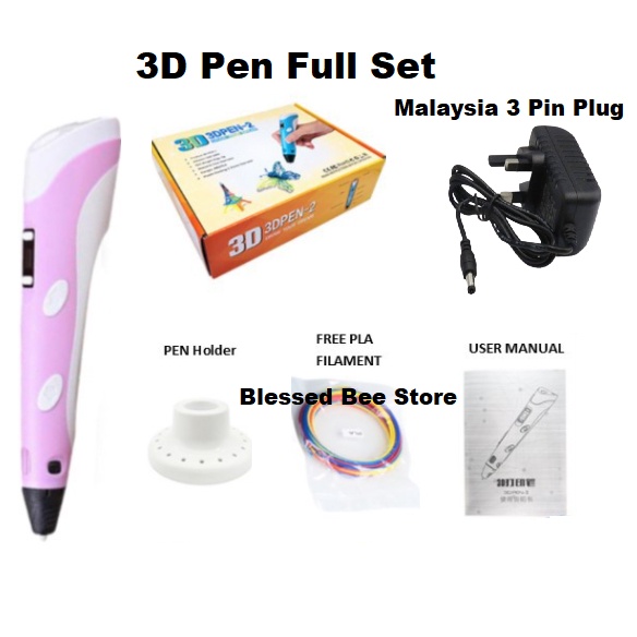 3 PinPlug/USB 3D Pen 3D Printing Pen 3D PLA Printing Doodle Arts Craft ...
