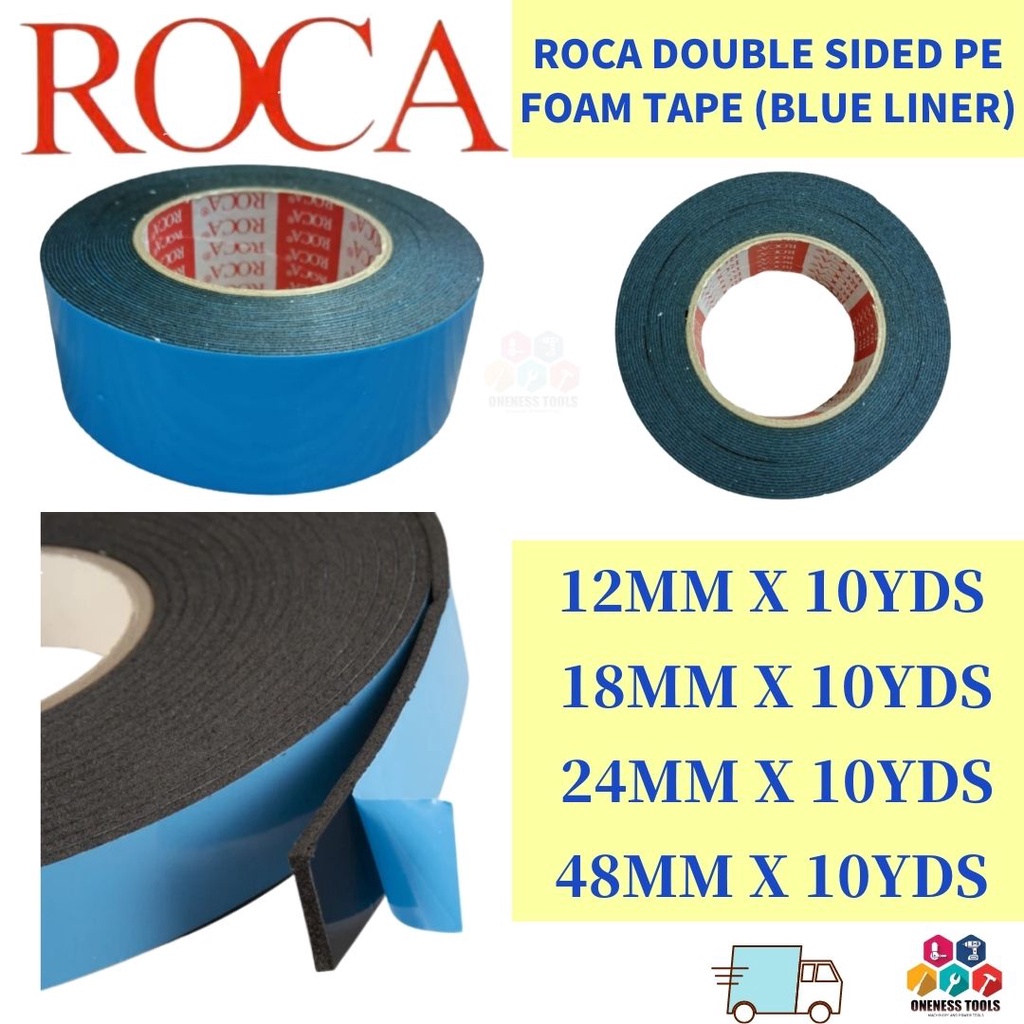 ''ROCA'' DOUBLE SIDED PE FOAM TAPE - BLUE LINER | Shopee Malaysia