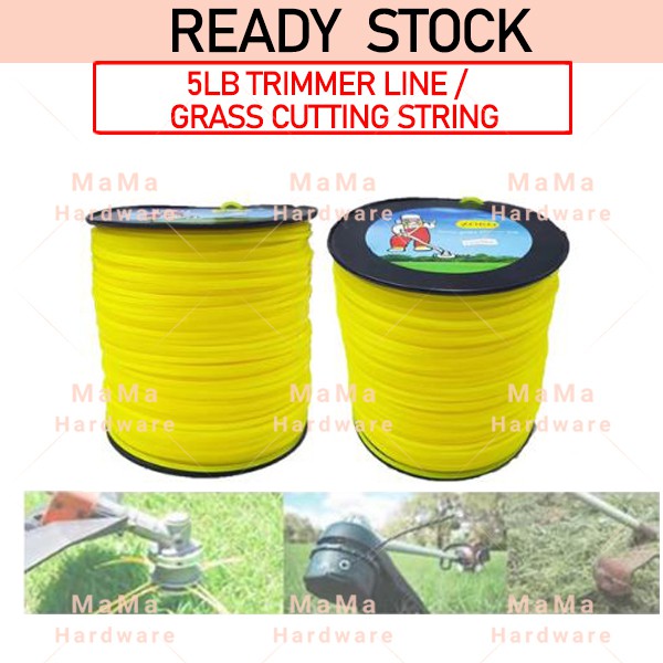 Tali Rumput 5LB Yellow Nylon Trimmer Line Grass Cutter 2.4mm (Square Cut)Mowing Rope Grass ...