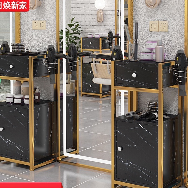 EL-Barber Shop Tool Cabinet Beauty Salon Trolley Rack Hair Salon Tool ...