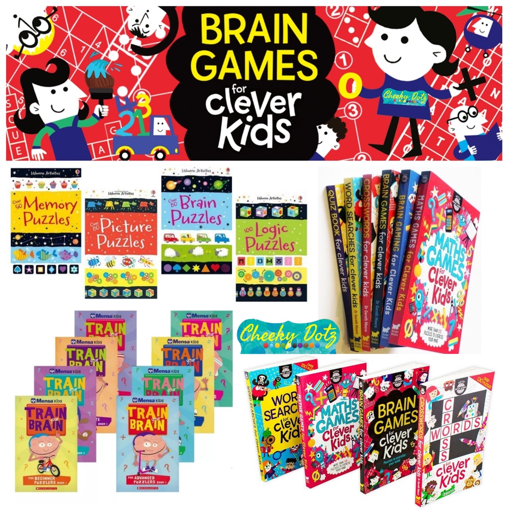 Fun Kids Mind Bending Brain Games for Clever Kids Usborne Activities IQ ...