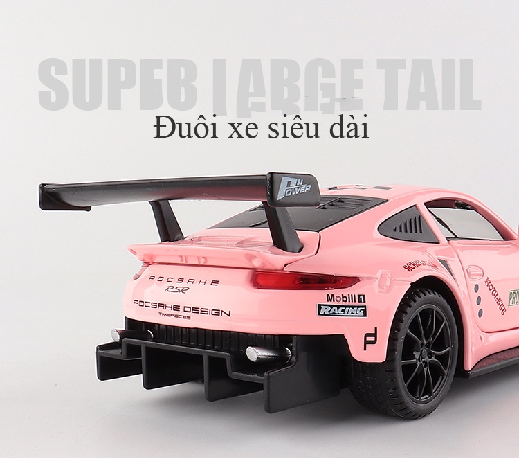 Porsche 911 RSR KAVY car model made of solid alloy with music and ...